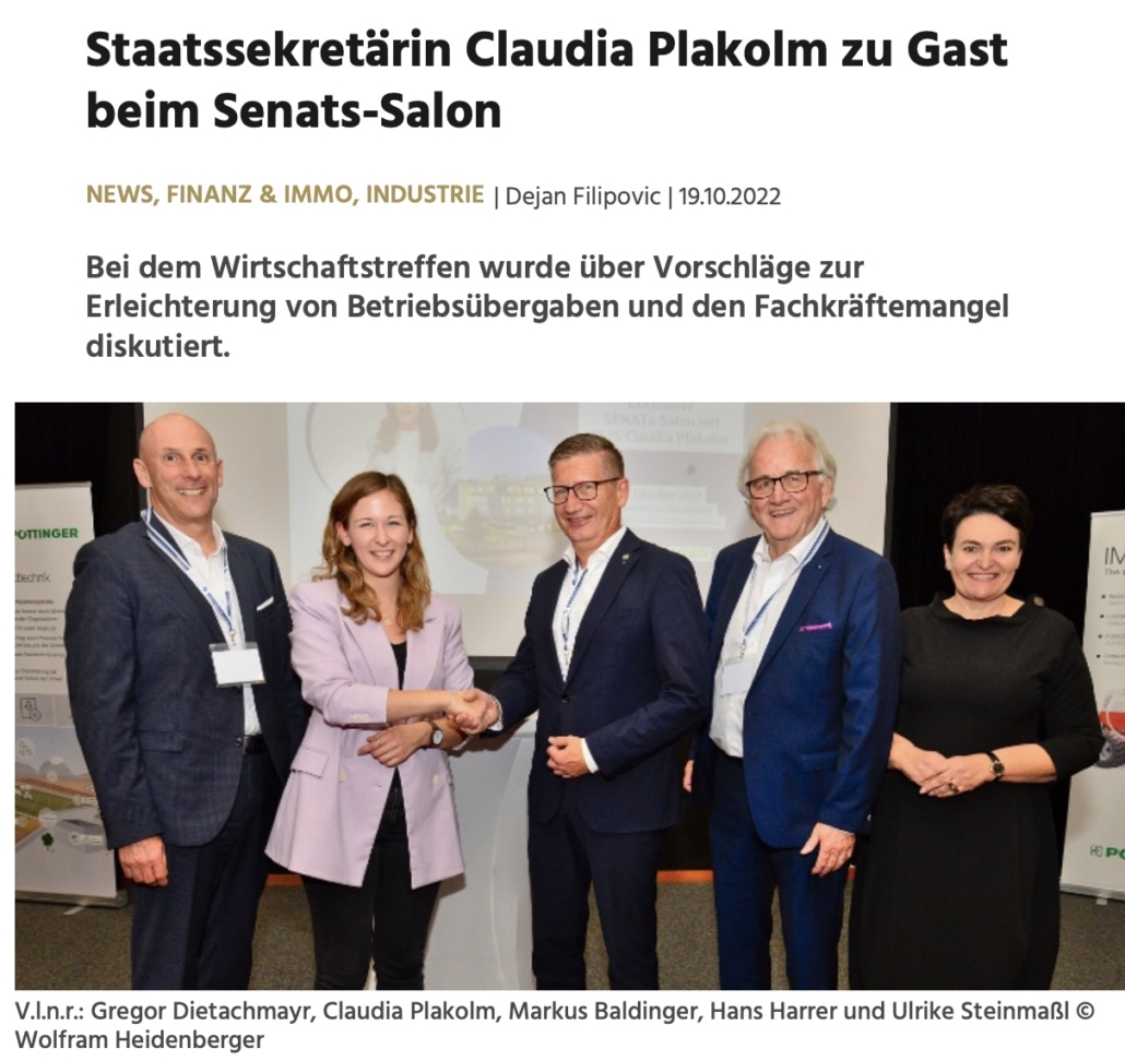 20. Oktober 2022 | LEADERSNET: Staatssekretärin Claudia Plakolm zu Gast ...